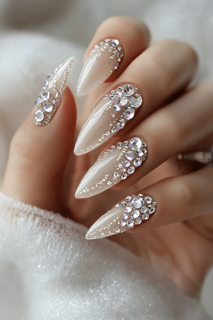 26 Stunning Nail Design Ideas With Gems 2025 – Nailstyles