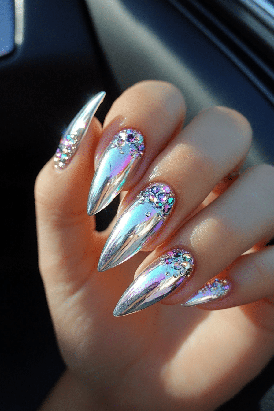 26 Stunning Nail Design Ideas With Gems 2025 – Nailstyles